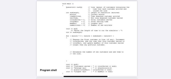 Solved Queue – Customer Queue Simulation SIMULATING | Chegg.com