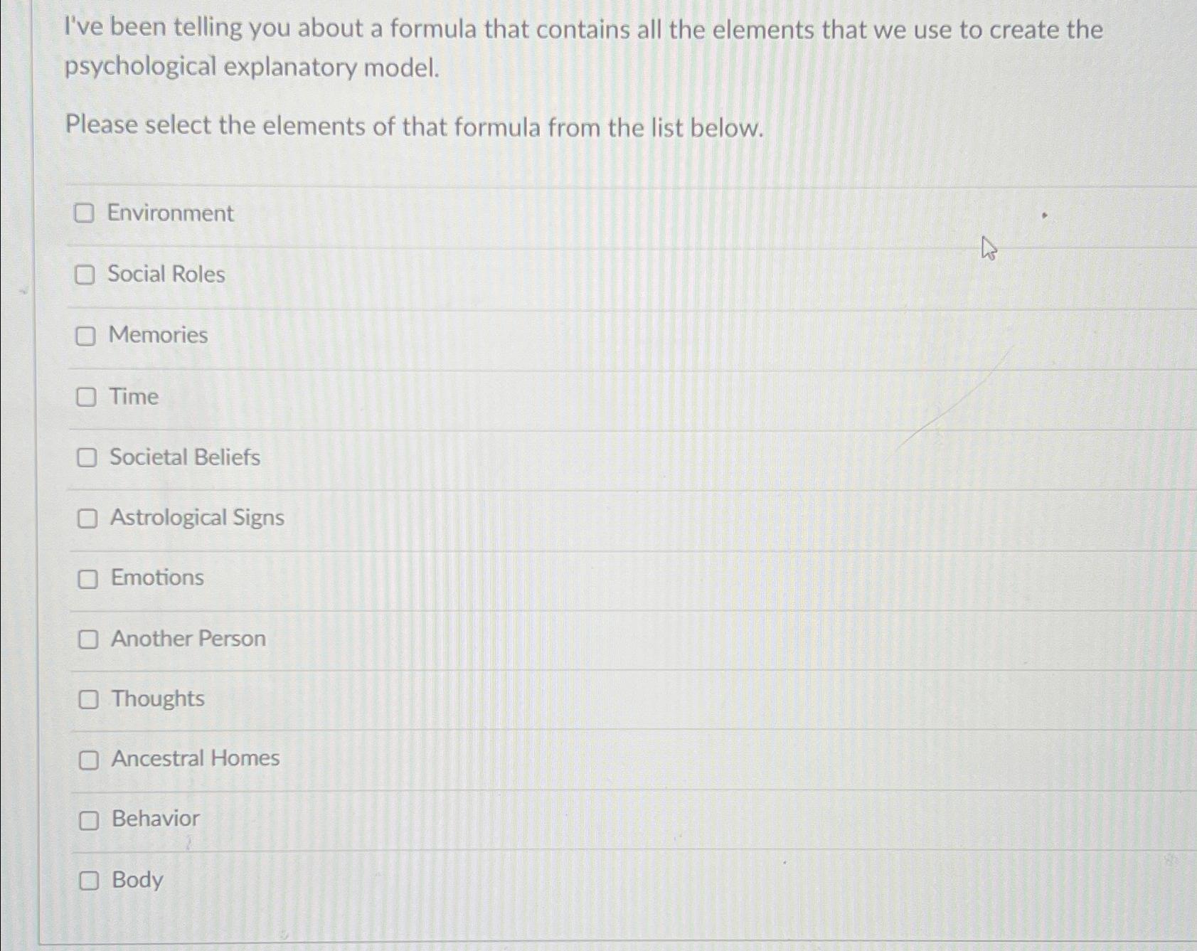 Solved I've been telling you about a formula that contains | Chegg.com