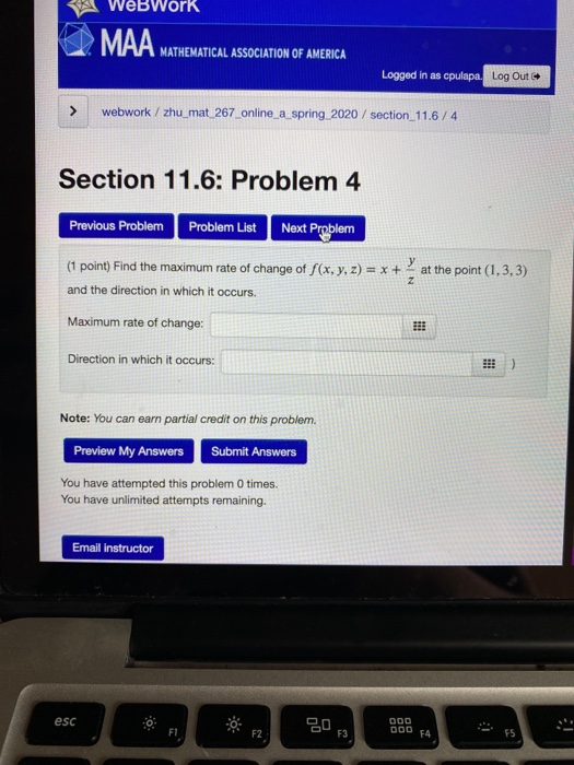 Solved WebWork M AA MATHEMATICAL ASSOCIATION OF AMERICA | Chegg.com Solved WebWork M AA MATHEMATICAL ASSOCIATION OF AMERICA | Chegg.com