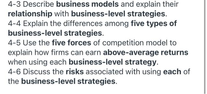 Solved 4-3 Describe business models and explain their | Chegg.com