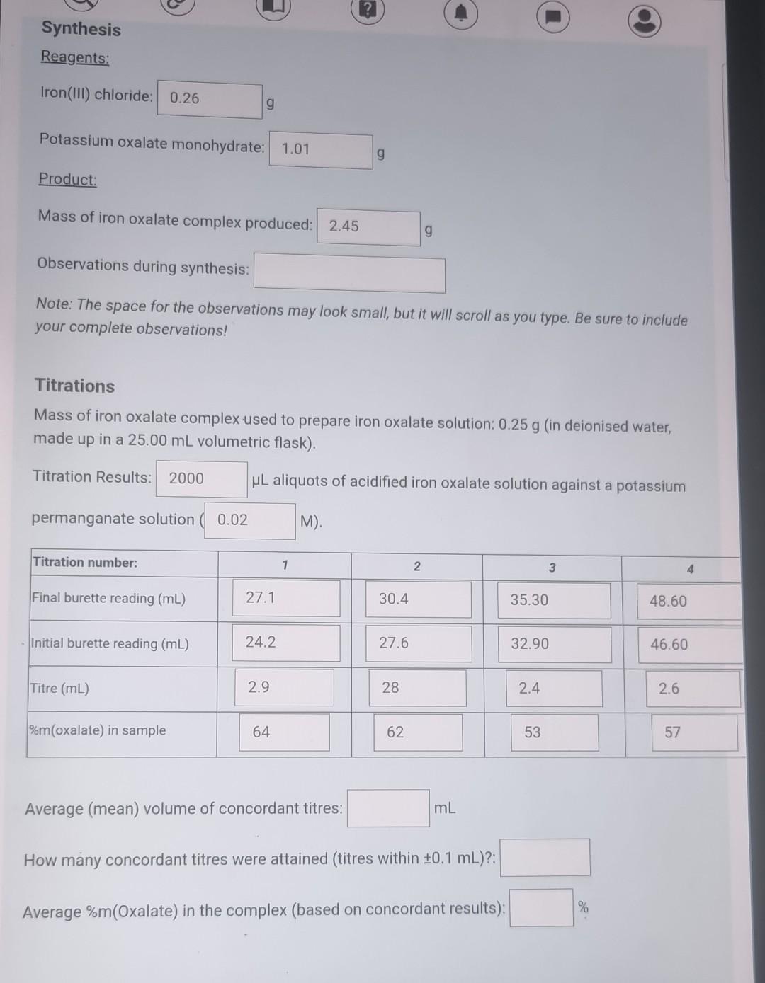 Solved Reagents: Iron(III) chloride: Potassium oxalate | Chegg.com