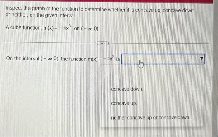 Solved Inspect the graph of the function to determine | Chegg.com