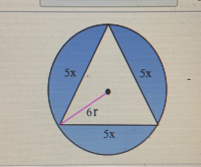 Solved An equilateral triangle is inscribed in a circle of | Chegg.com