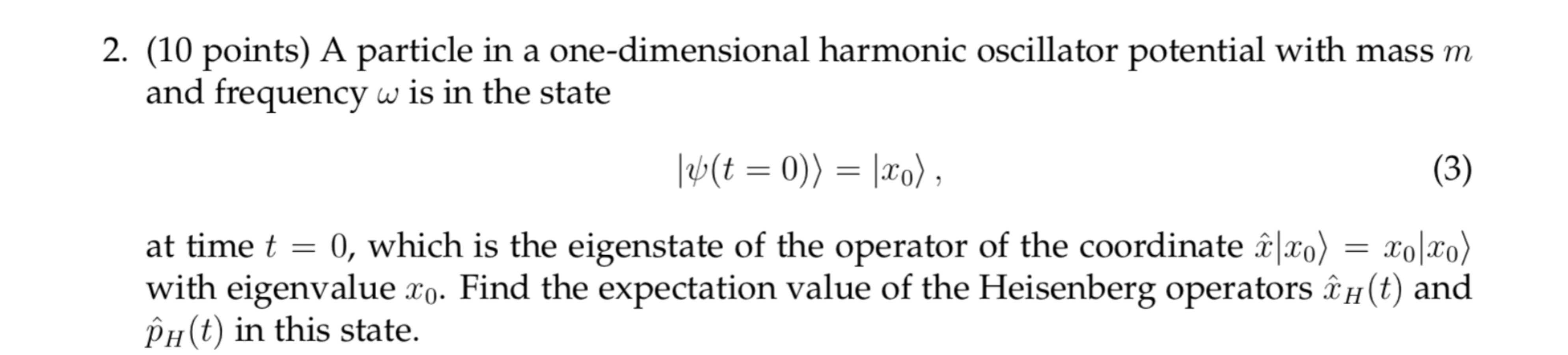 Solved (10 ﻿points) ﻿A particle in a one-dimensional | Chegg.com