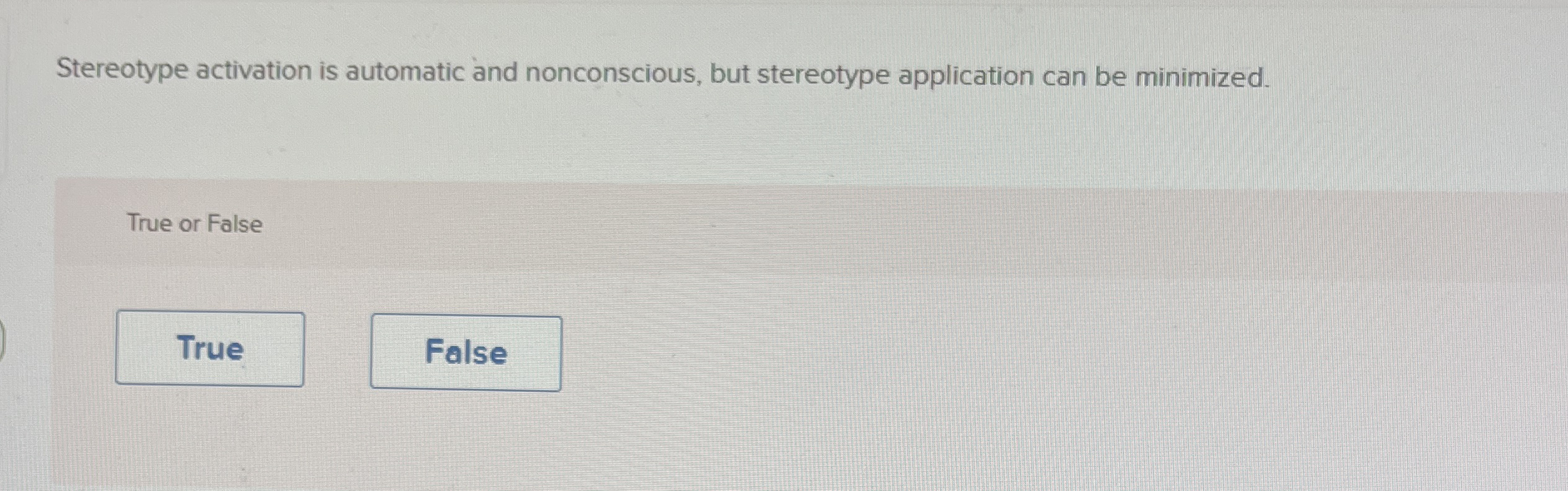 Solved Stereotype activation is automatic and nonconscious, | Chegg.com