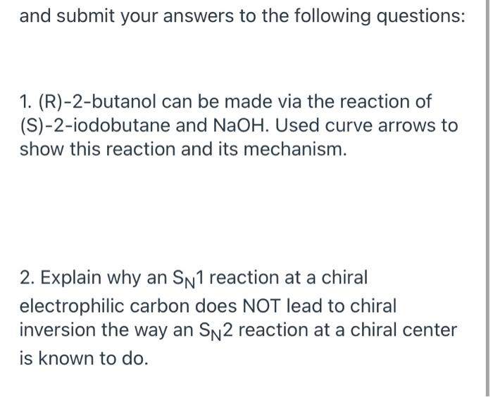 Solved and submit your answers to the following questions: | Chegg.com