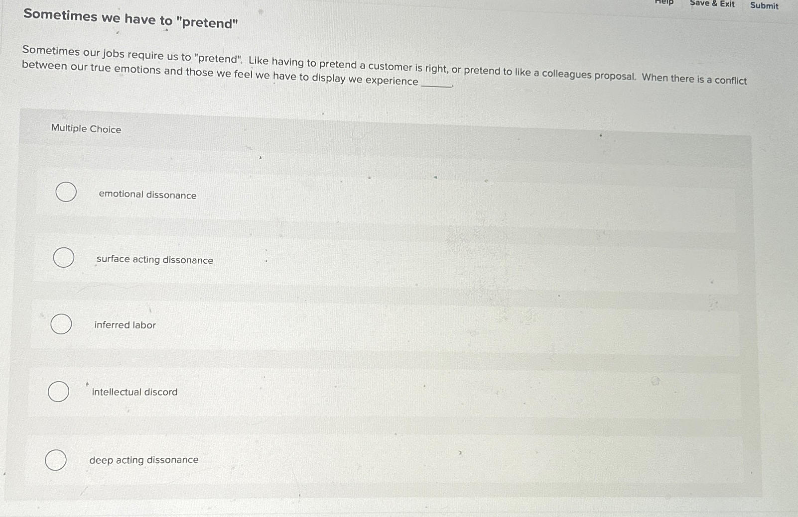 Solved Sometimes we have to "pretend"Save & | Chegg.com