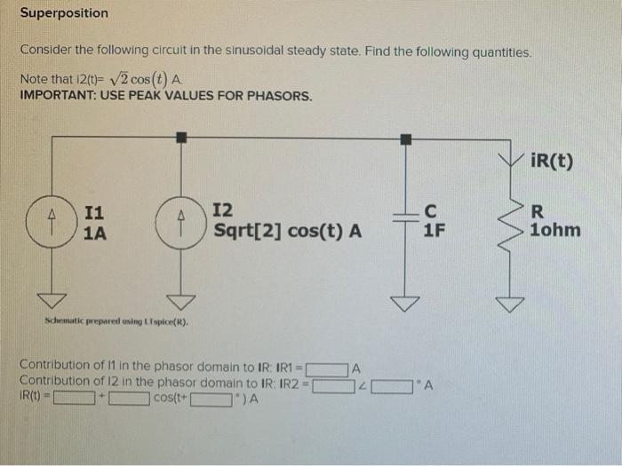 Solved Superposition Consider the following circuit in the | Chegg.com