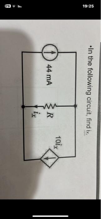- In the following circuit, find ix. | Chegg.com