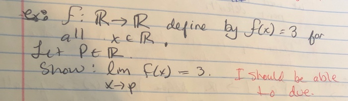 Solved exo f: R R define by f(x) = 3 for all XER Let PER. | Chegg.com