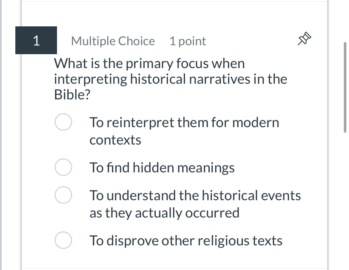 Solved 1Multiple Choice1 ﻿pointWhat is the primary focus | Chegg.com