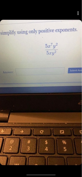 Solved simplify using only positive exponents. 5x+y? 5xy? | Chegg.com