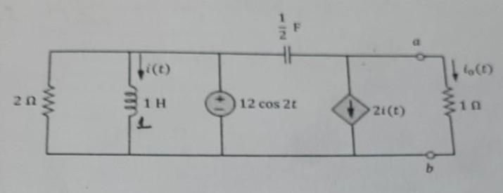 Solved For the circuit shown in figure below, (a) find i0(t) | Chegg.com