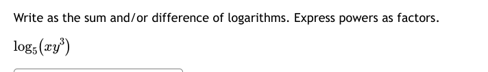 Solved Write as the sum and/or difference of logarithms. | Chegg.com