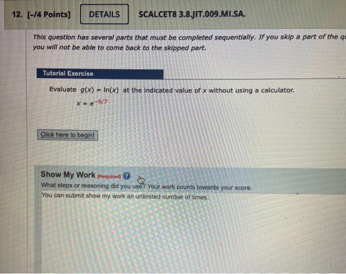 Solved 12. [-14 Points) DETAILS SCALCET8 3.8.JIT.009.MI.SA. | Chegg.com