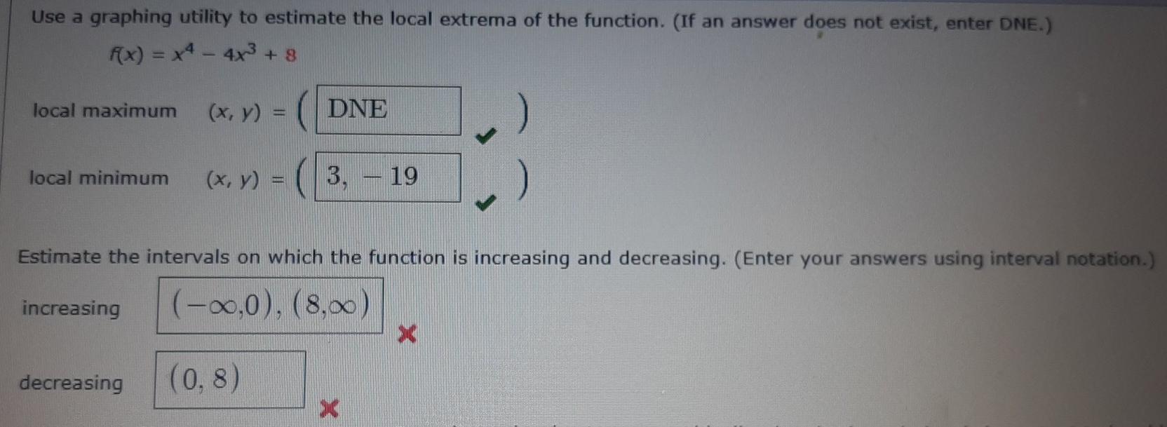 Solved Use a graphing utility to estimate the local extrema | Chegg.com