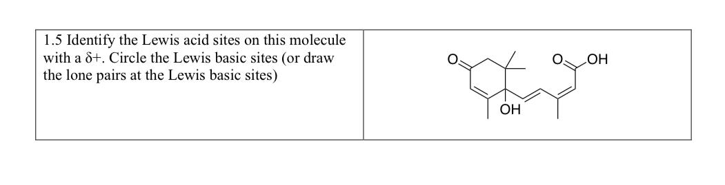 Solved Identify the Lewis acid sites on this molecule with a | Chegg.com