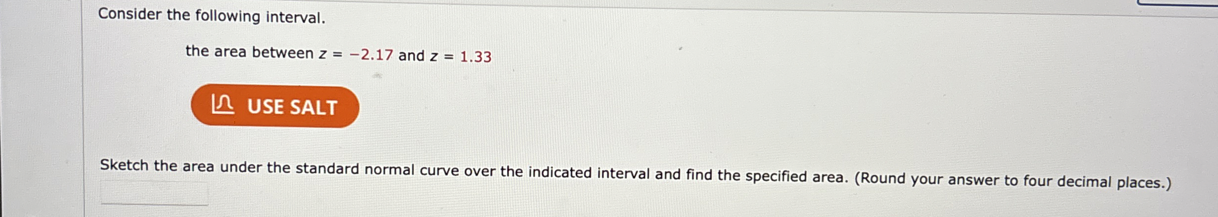 Consider the following interval.the area between | Chegg.com