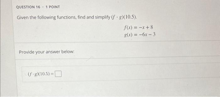 Solved Given the following functions, find and simplify | Chegg.com