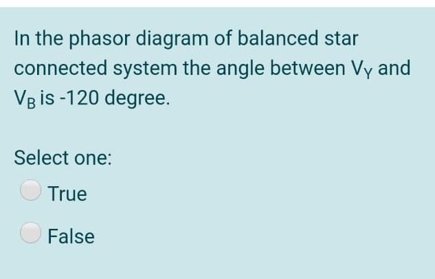 Solved In the phasor diagram of balanced star connected | Chegg.com