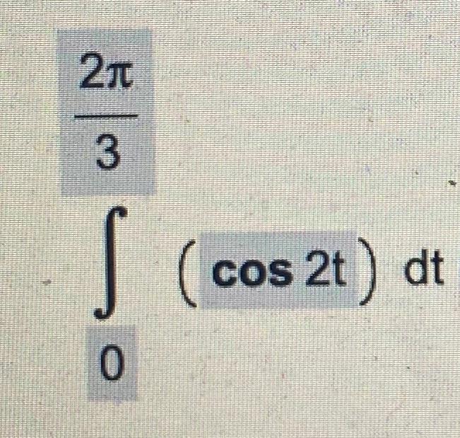 Solved ∫02π3(cos2t)dt | Chegg.com