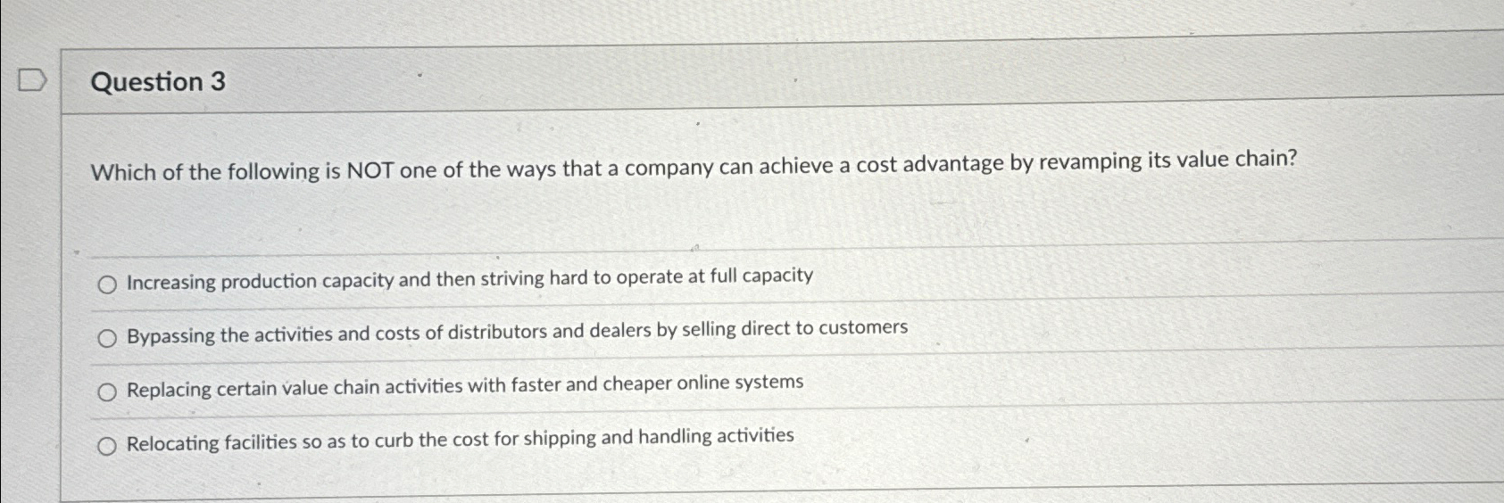 Solved Question 3Which of the following is NOT one of the | Chegg.com