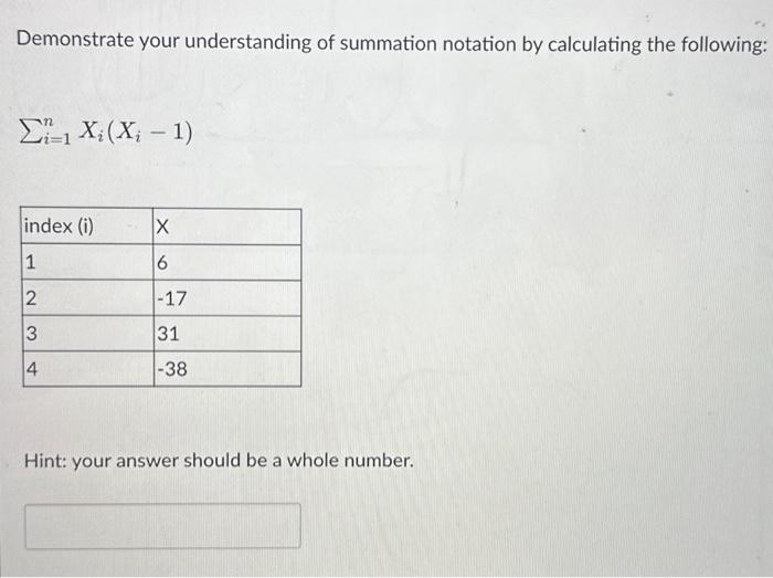 Solved Demonstrate your understanding of summation notation | Chegg.com