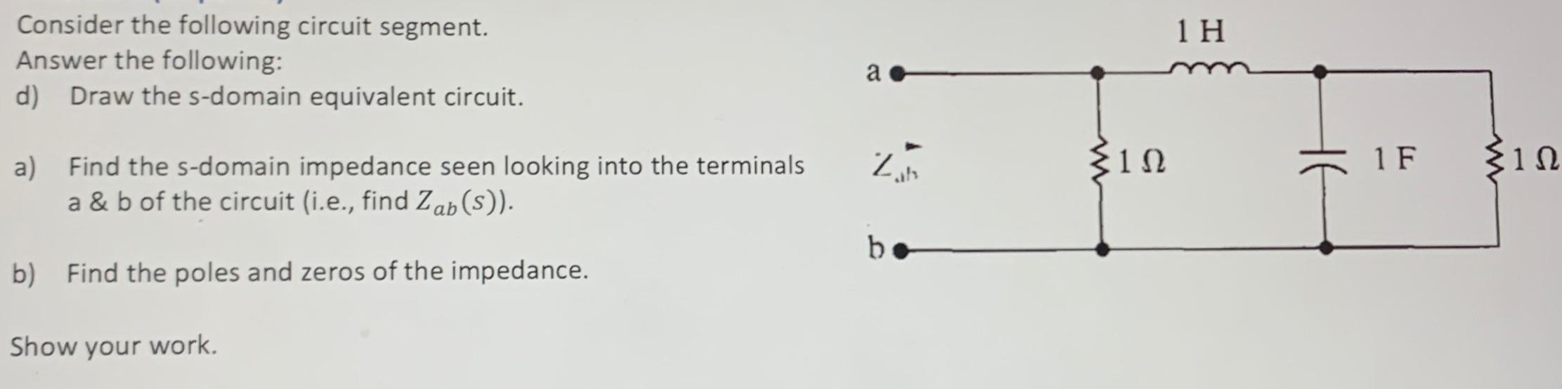 Solved Consider the following circuit segment.Answer the | Chegg.com