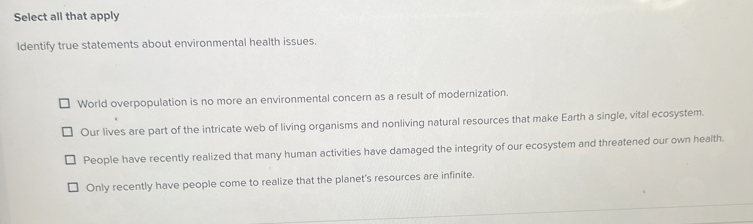 Solved Select all that applyIdentify true statements about | Chegg.com