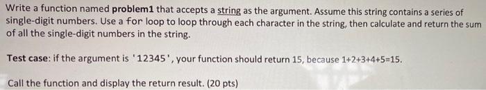 Solved Write A Function Named Problem1 That Accepts A String 0944
