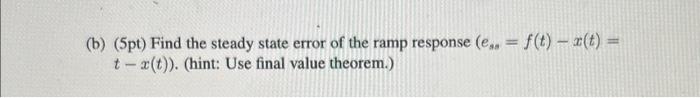 Solved Problem 5. (20pt) Performance indicators of 2nd order | Chegg.com