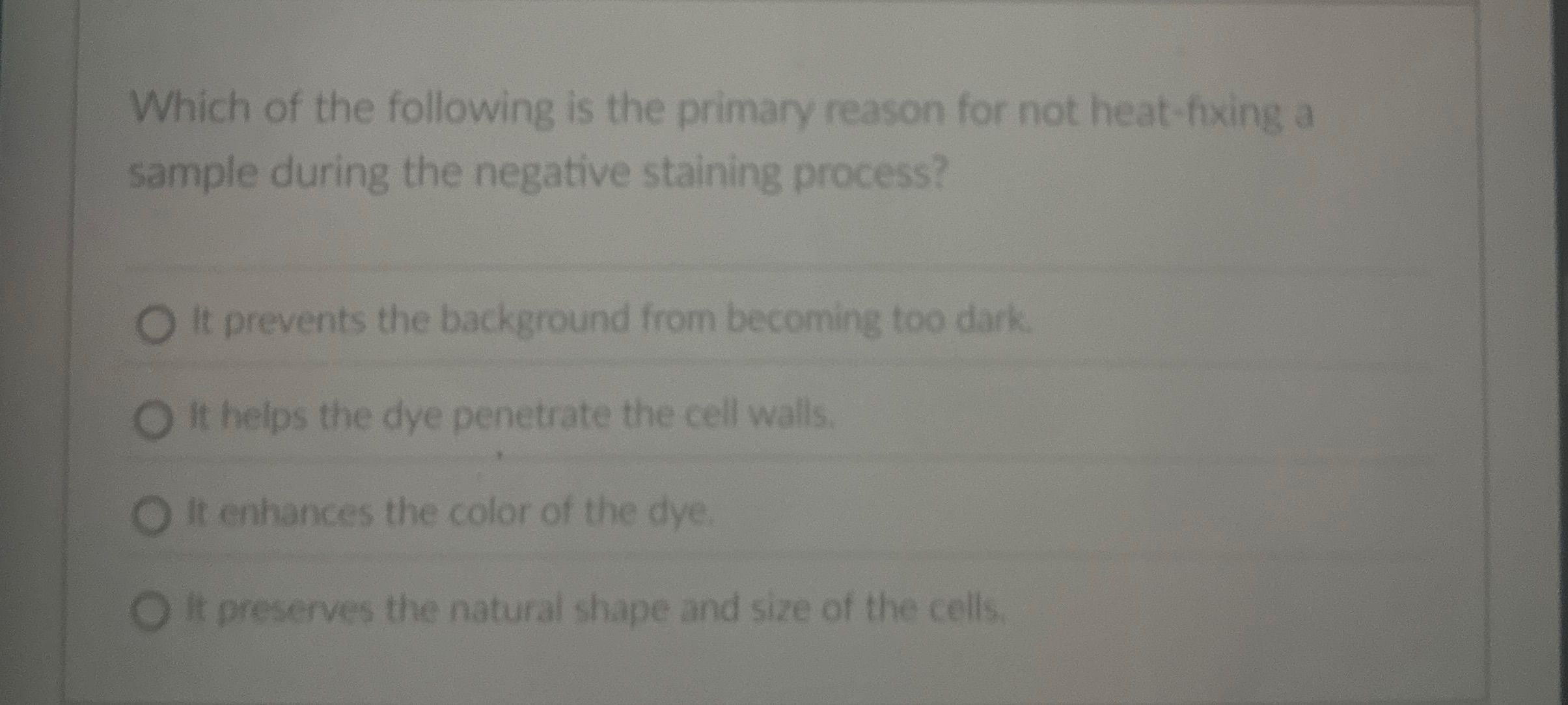 Solved Which of the following is the primary reason for not | Chegg.com