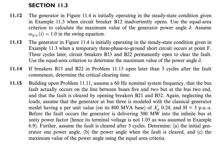 Solved SECTION 11.3 11.12 The generator in Figure 11.4 is | Chegg.com
