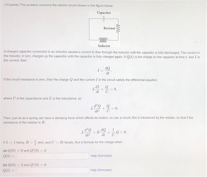 Solved (10 points) This problem concerns the electric | Chegg.com