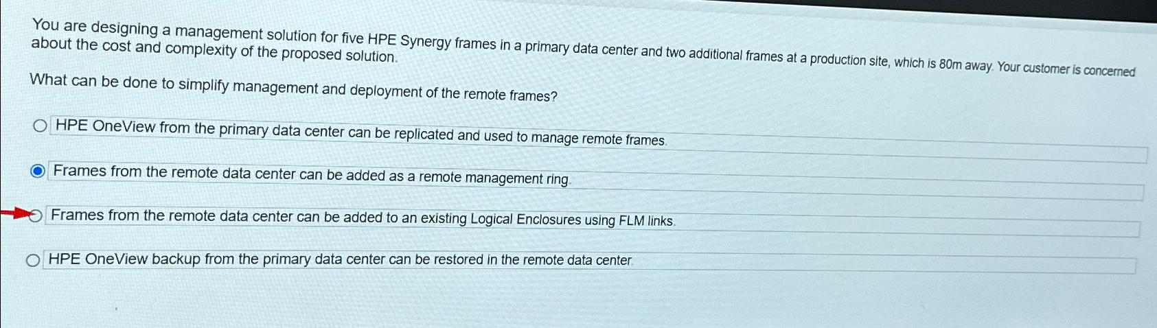 Solved You Are Designing A Management Solution For Five Hpe