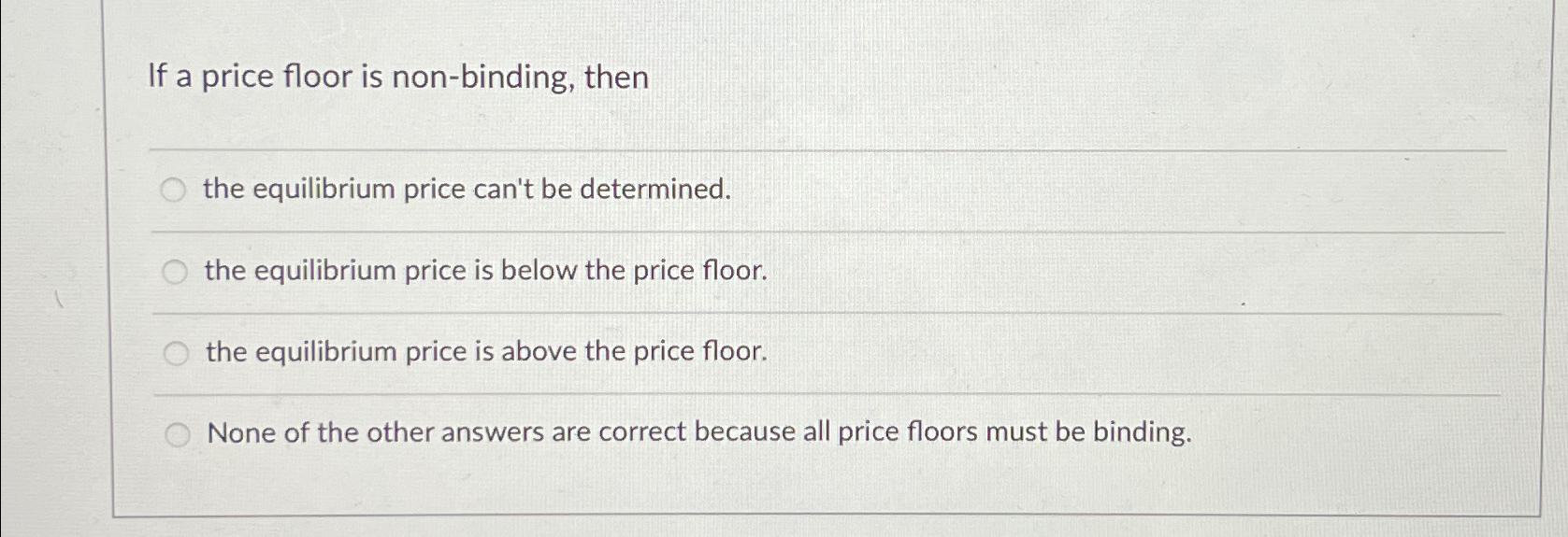 A price ceiling set at个price$8 ﻿will be binding and | Chegg.com