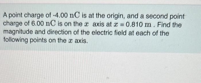 Solved A point charge of −4.00nC is at the origin, and a | Chegg.com
