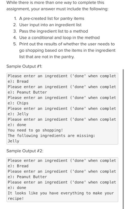 Solved For this problem, you are going to create a program | Chegg.com