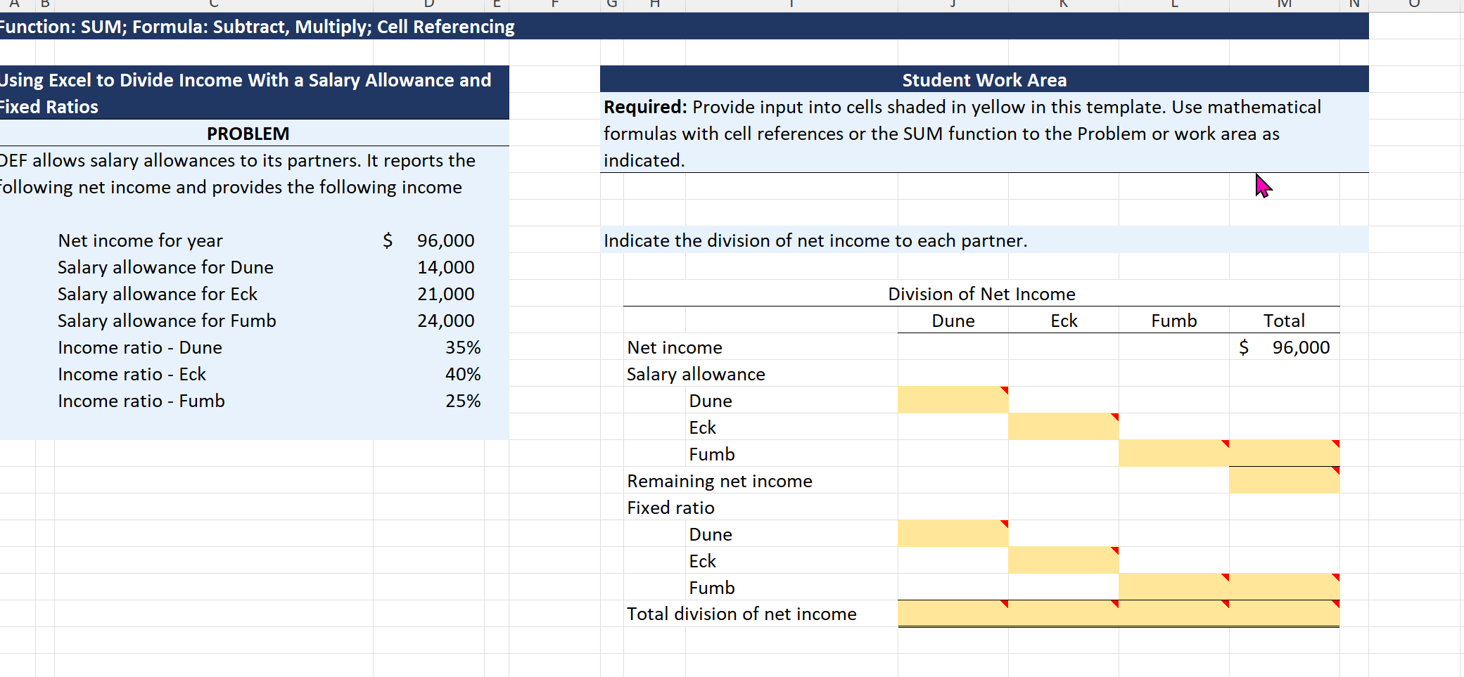 Solved Instructions You will be using Microsoft Excel to | Chegg.com