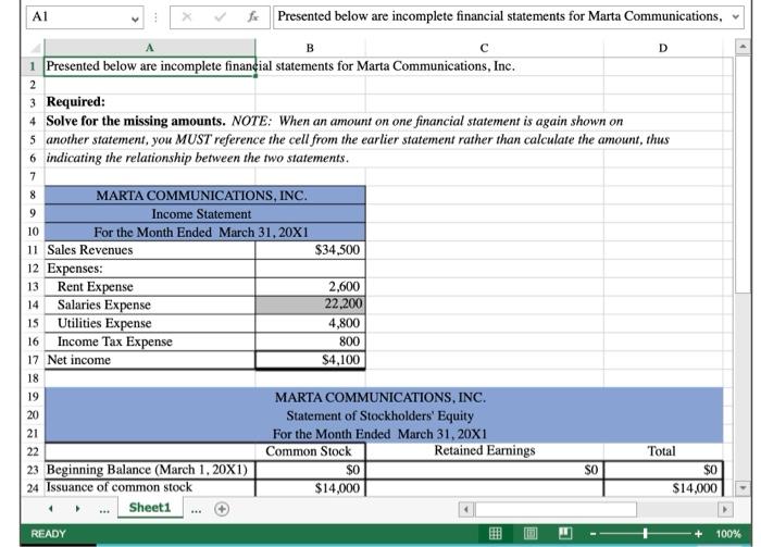 Solved Relationships among Financial Statements using | Chegg.com Solved Relationships among Financial Statements using | Chegg.com