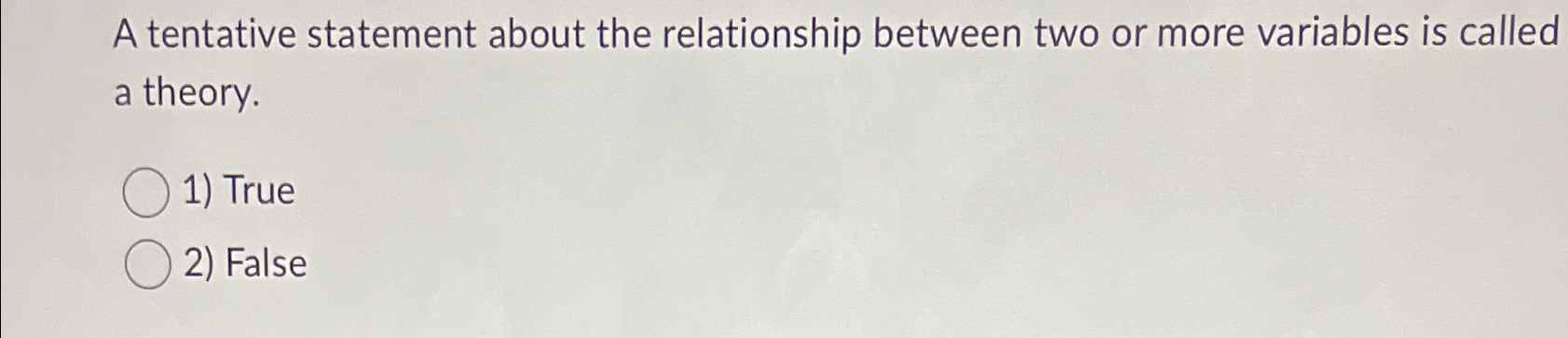 Solved A tentative statement about the relationship between | Chegg.com
