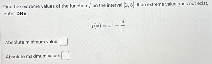 Solved Find the extreme values of the function f on the | Chegg.com