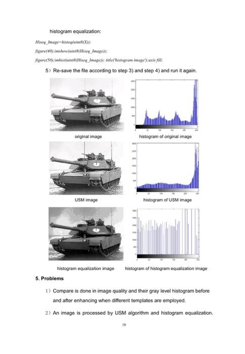 Solved Experiment 3 USM Algorithm for Enhancement 1. | Chegg.com