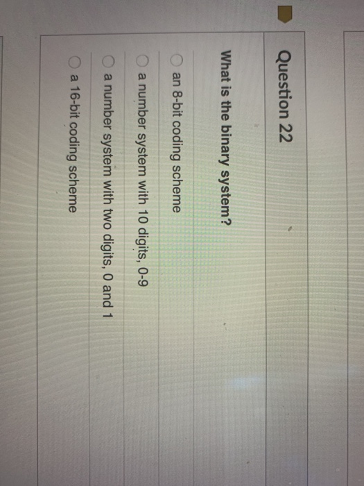 Solved ion 22 What Is The Binary System An 8 bit Chegg