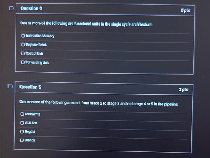 Solved One or more of the following are functional units in | Chegg.com