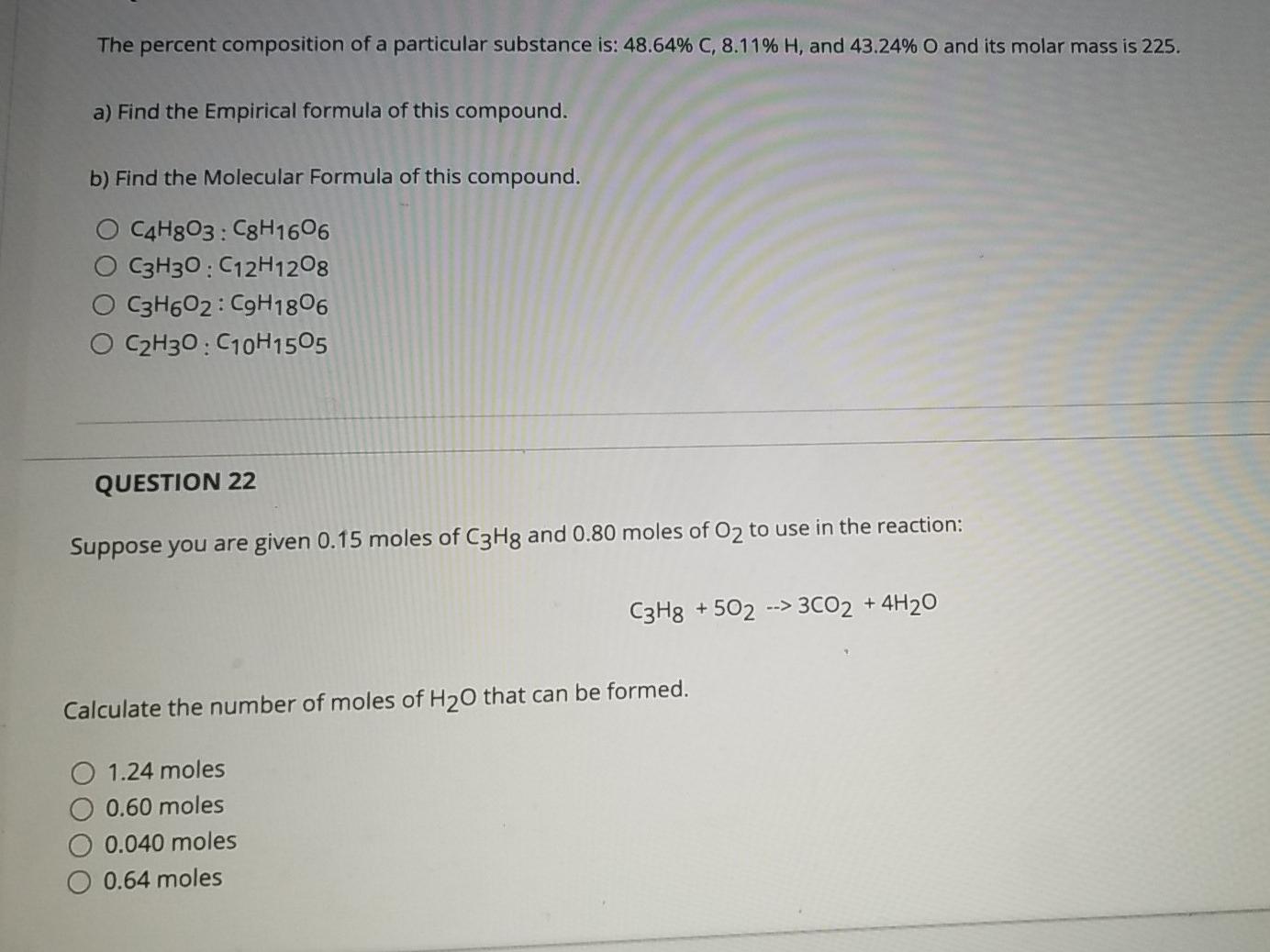 Solved The percent composition of a particular substance is: | Chegg.com