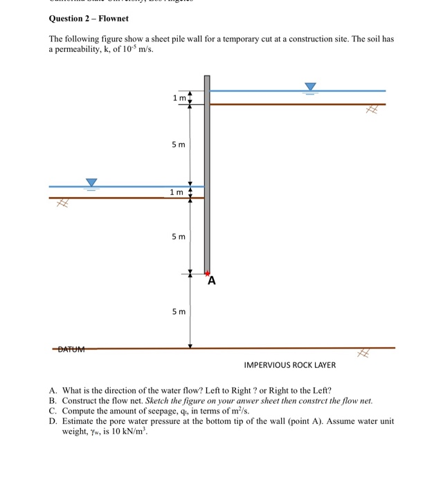 Solved Question 2 - Flownet The following figure show a | Chegg.com Solved Question 2 - Flownet The following figure show a | Chegg.com