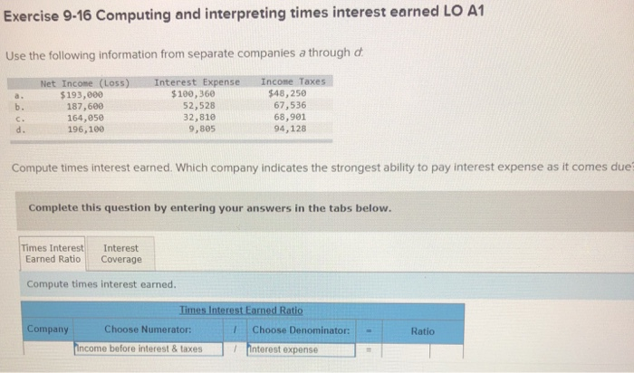 Solved Exercise 9-16 Computing and interpreting times | Chegg.com