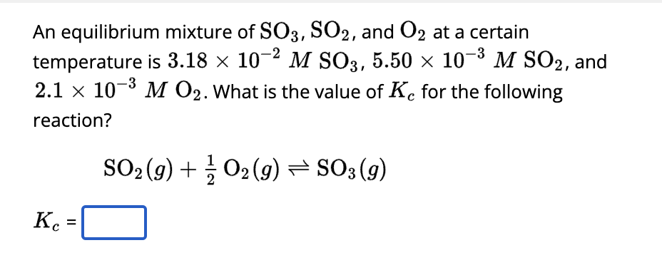 Solved An equilibrium mixture of SO3,SO2, ﻿and O2 ﻿at a | Chegg.com