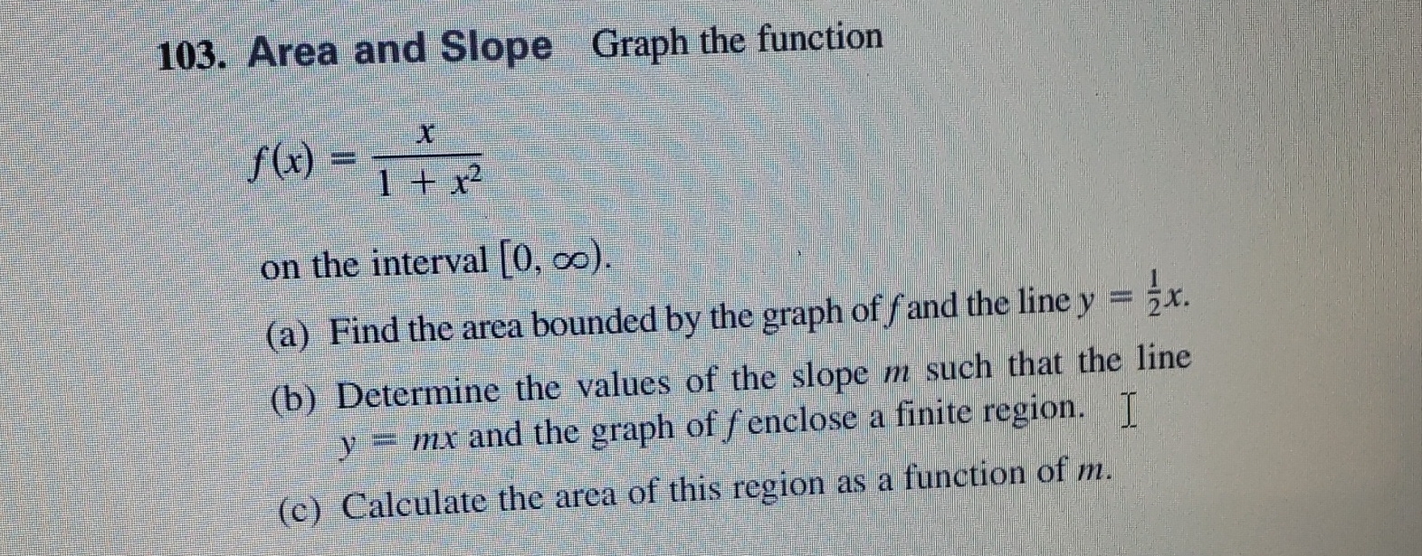 Solved Area and Slope Graph the | Chegg.com